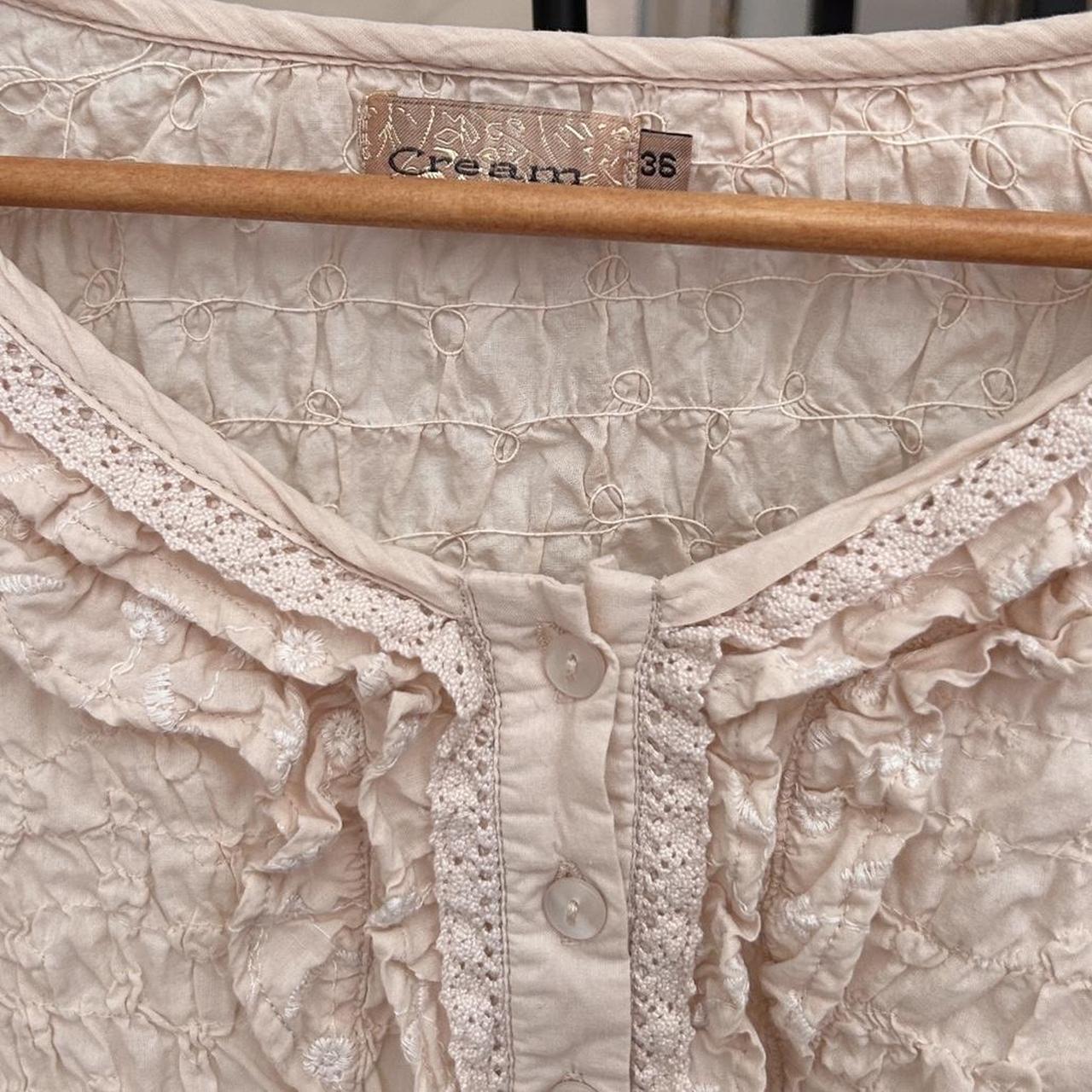 Cropped Swiss style cottage blouse. Really lovely... - Depop