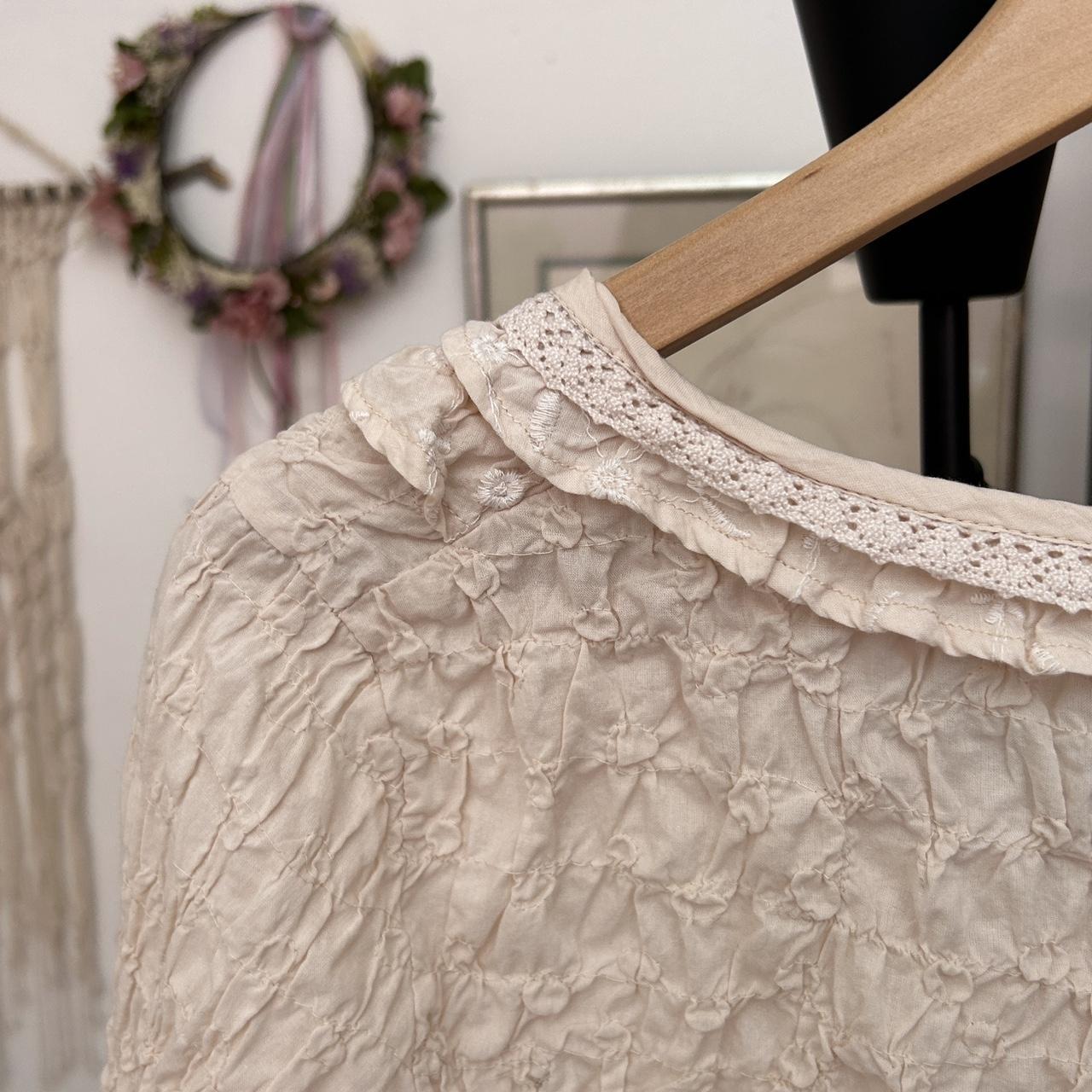 Cropped Swiss style cottage blouse. Really lovely... - Depop