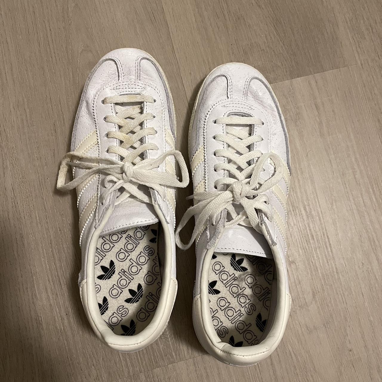 White/cream colored adidas spezials Men’s size 7 /... - Depop