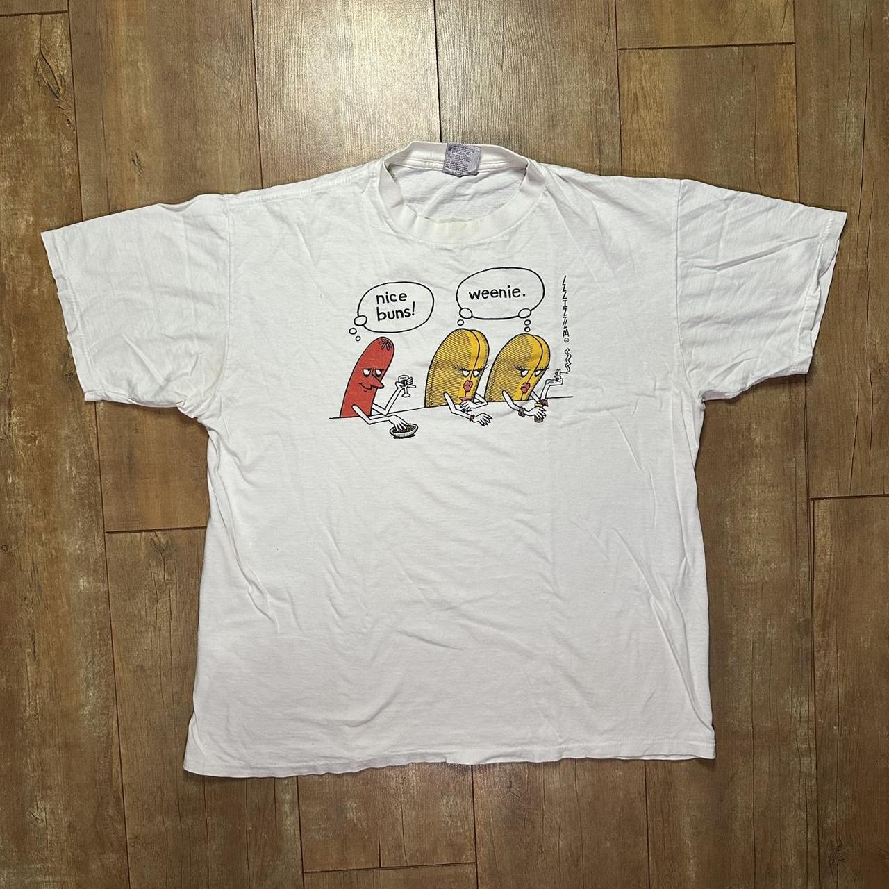Vintage Nice Buns Weenie Funny Adult Humor Shirt... - Depop