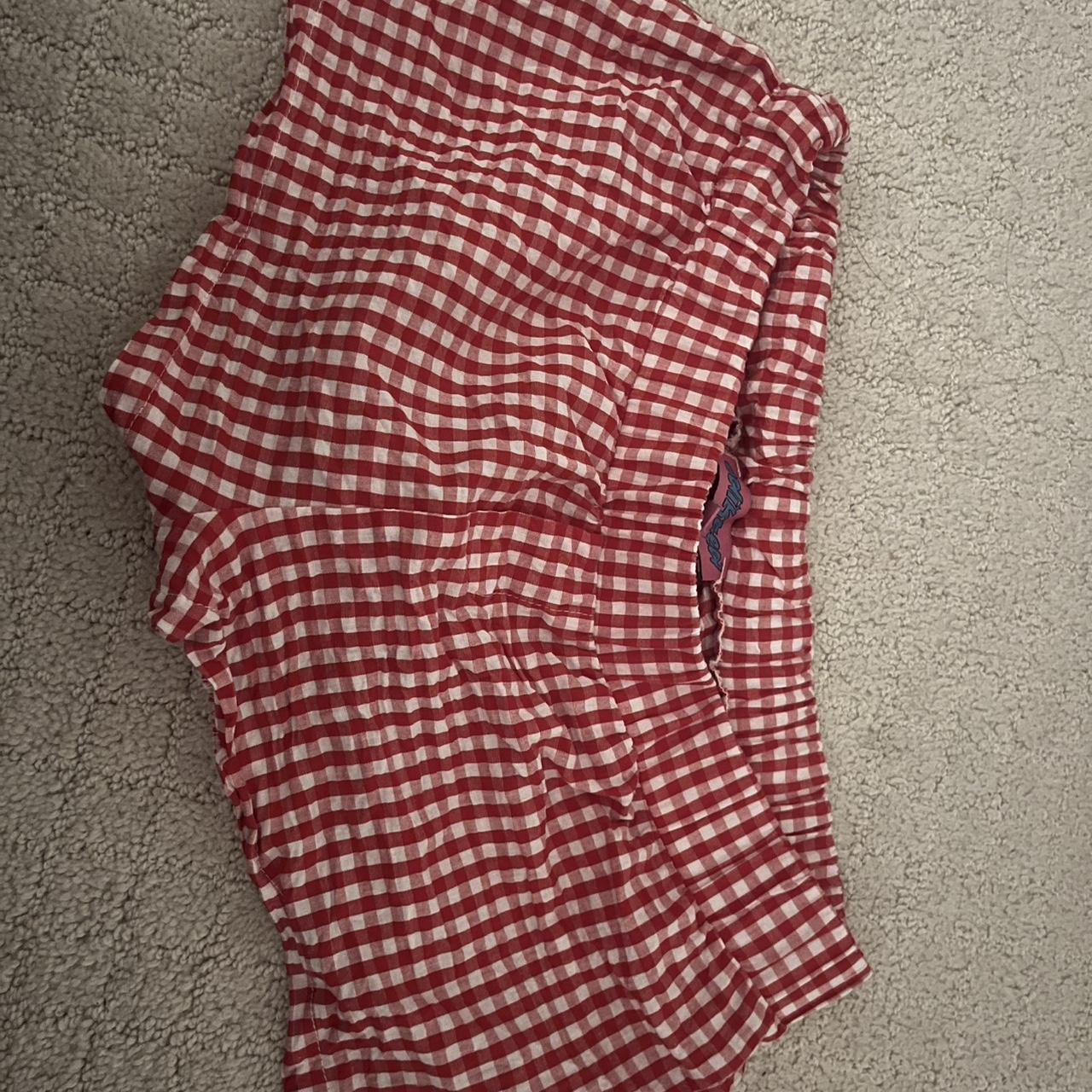Edikted Gingham Boxers XS Super short, worn as pajamas | Depop