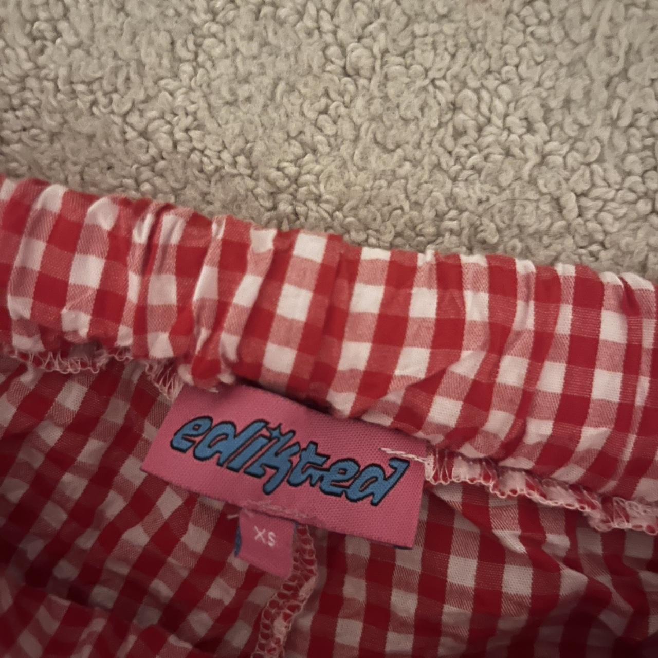 Edikted Gingham Boxers XS Super short, worn as pajamas | Depop