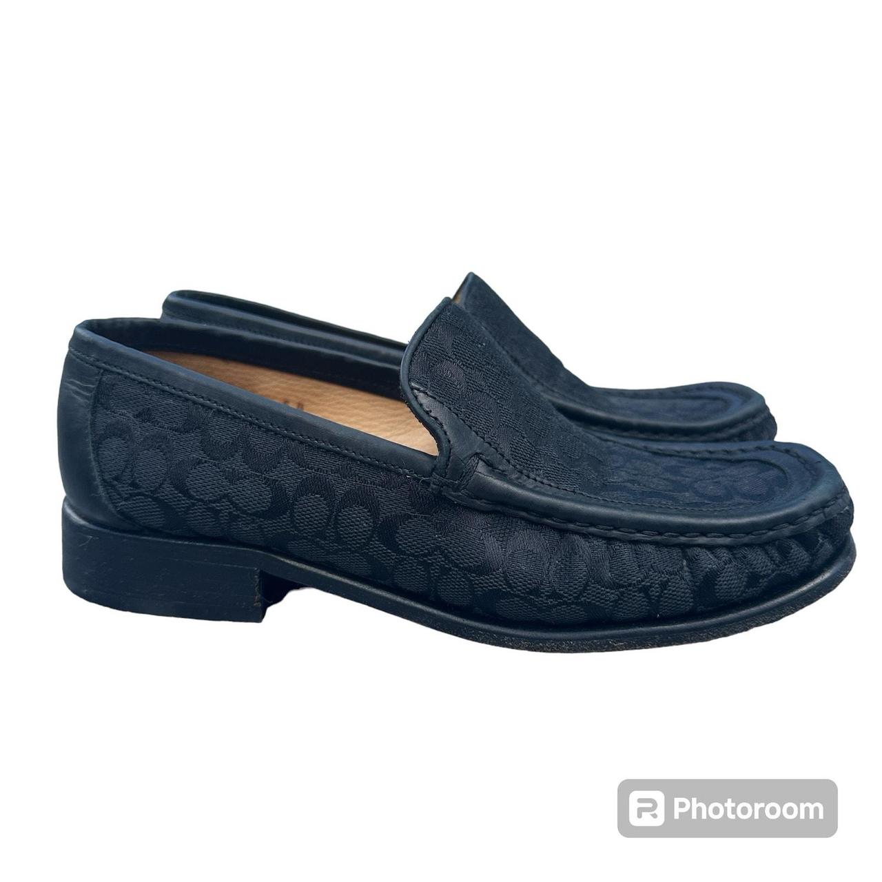 COACH Vance Signature Monogram Canvas Black Leather... - Depop