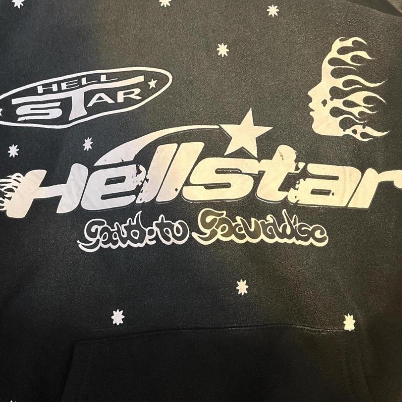 Hellstar black & white hoodie #streetwear grunge... | Depop