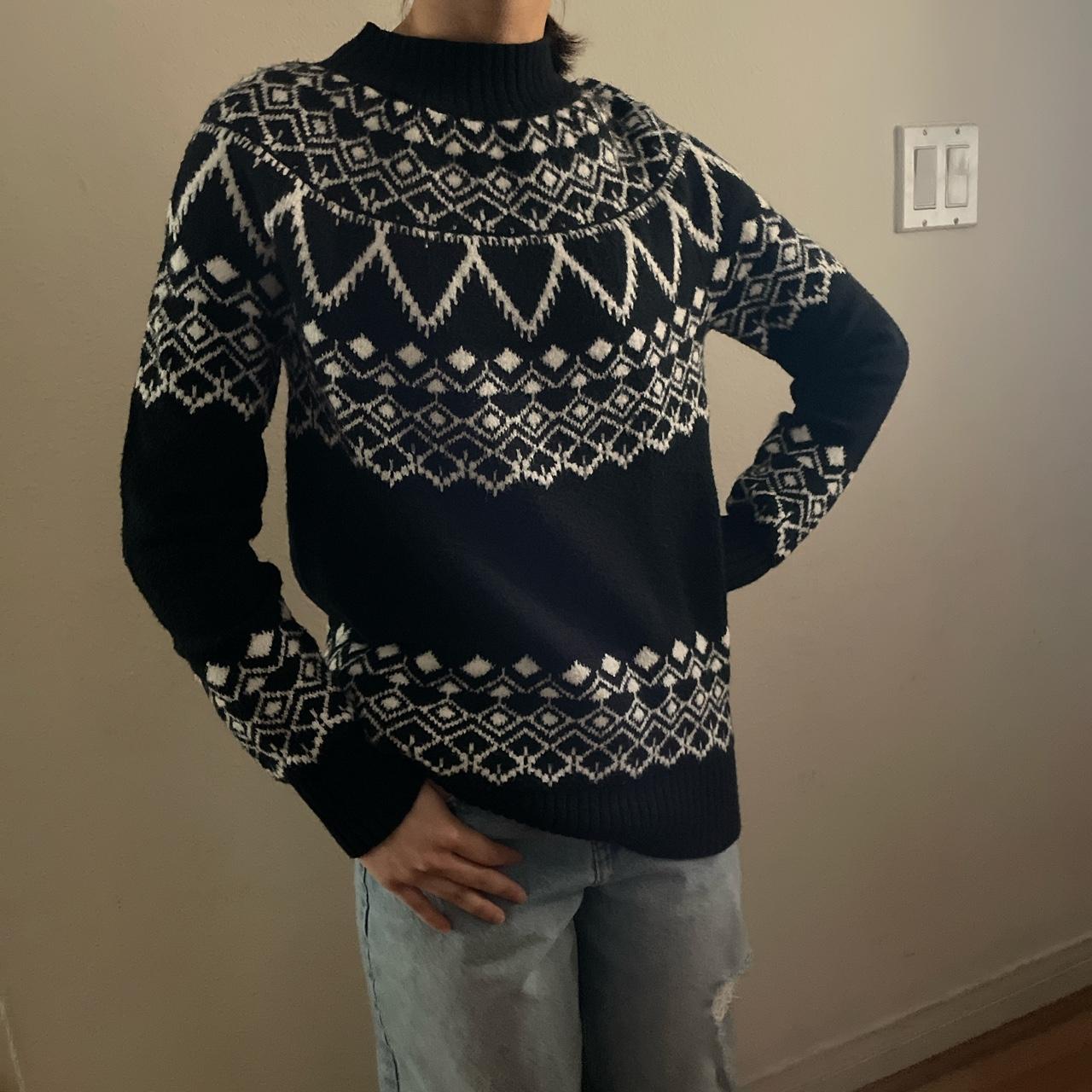 Fair Isle Tunic Sweater Mock Sweater From Loft Size Depop