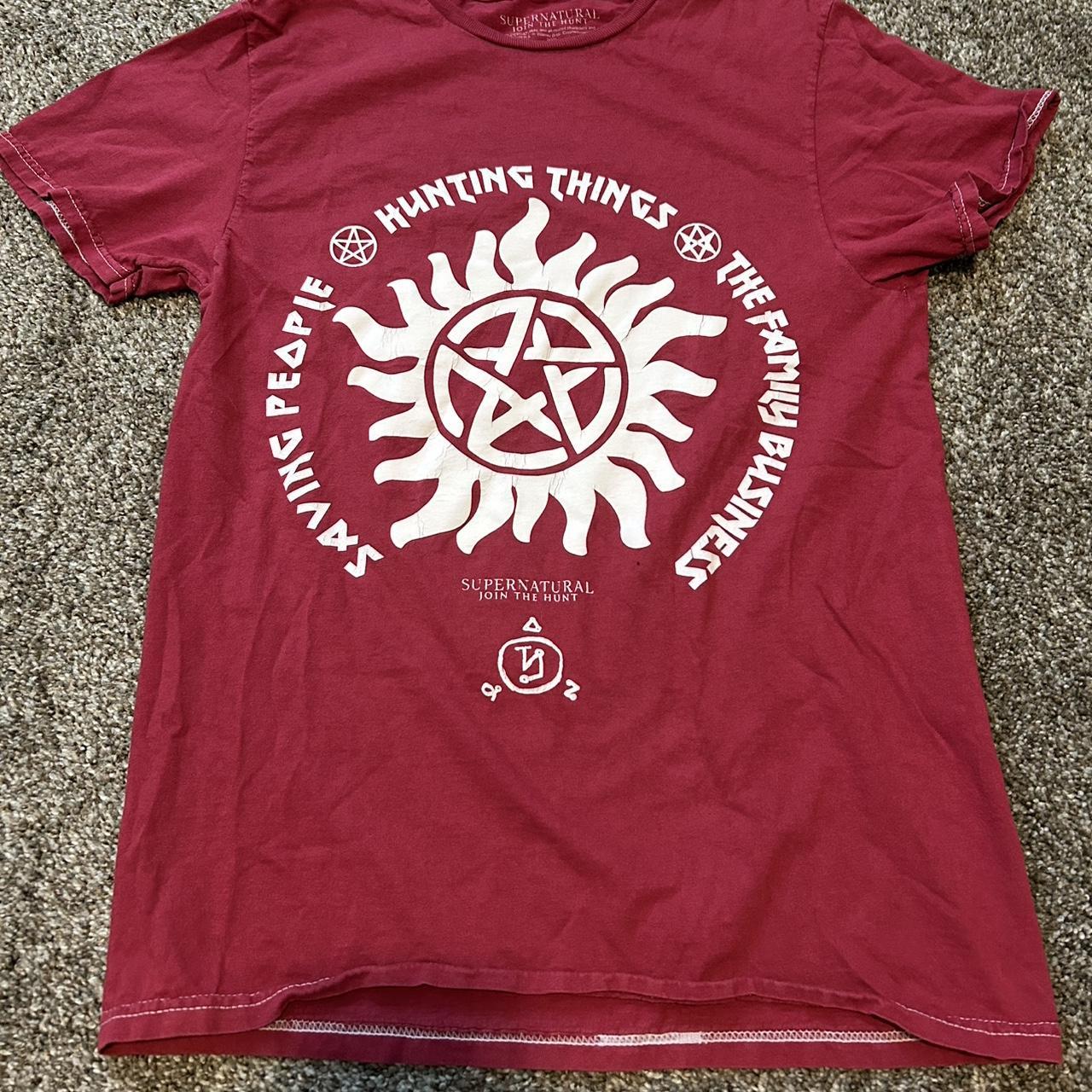 Hot topic Red Supernatural t-shirt #supernatural... | Depop