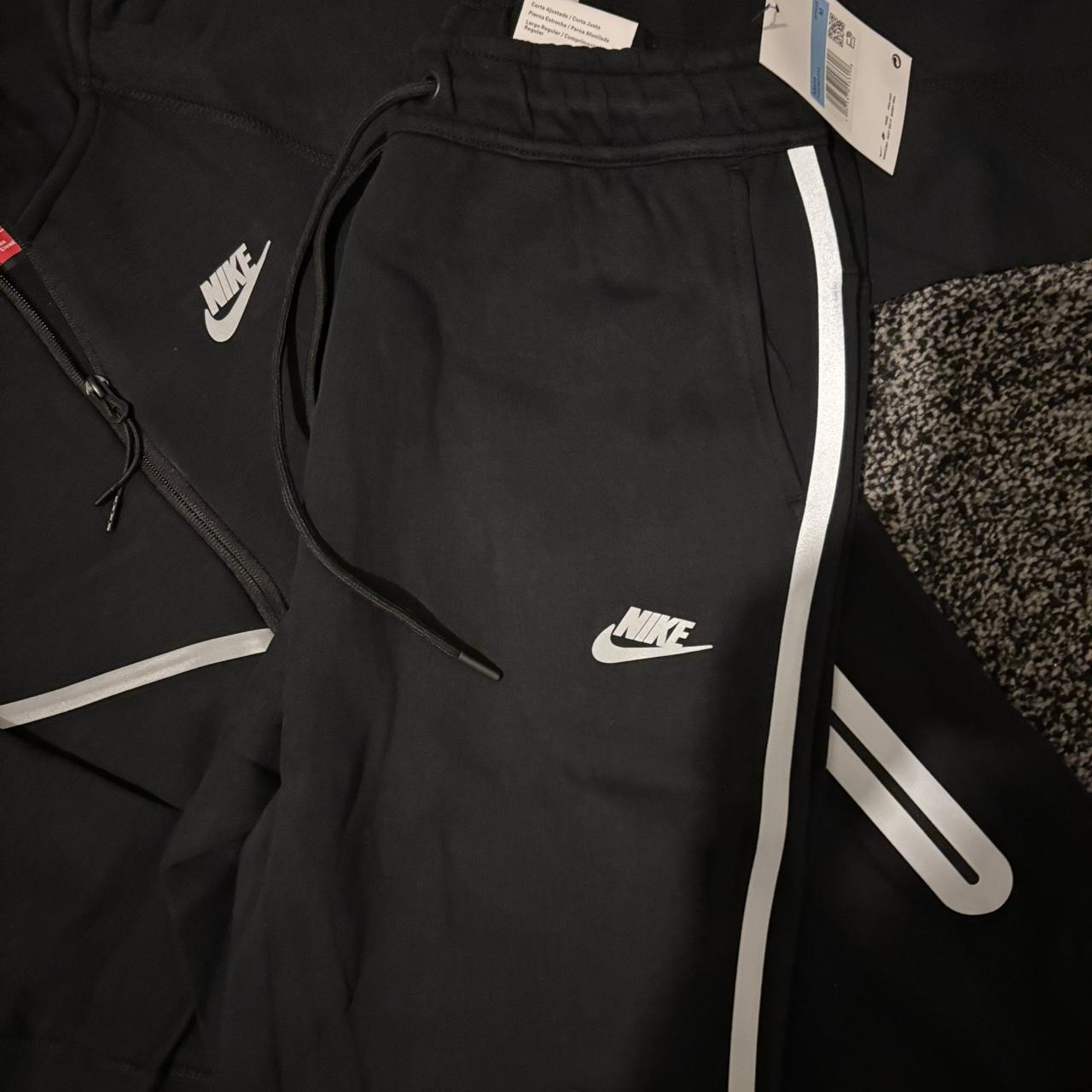 Brand new Nike tech fleece reflective black Size:... | Depop