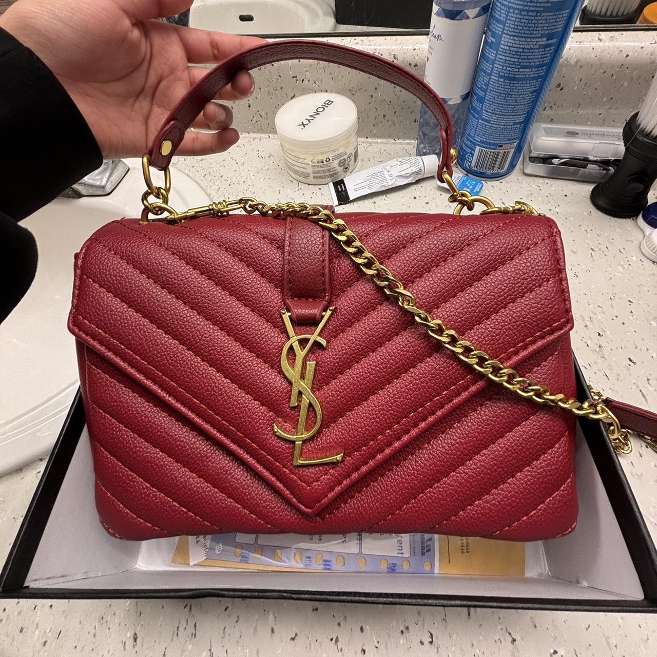 YSL red crossbody bag Never used Comes with dust... - Depop