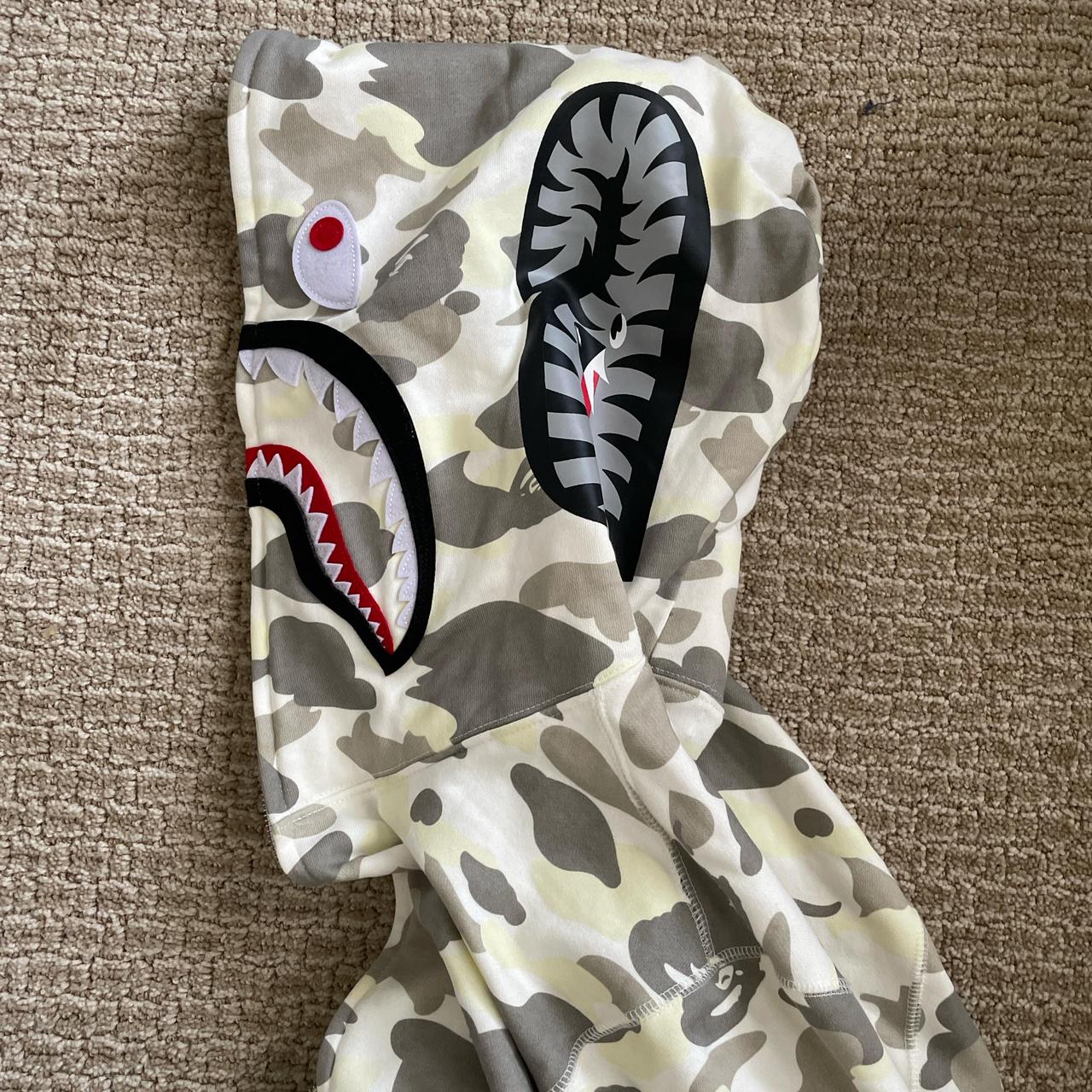 White, Bape, Hoodie, WGM, Glow in the dark - Depop