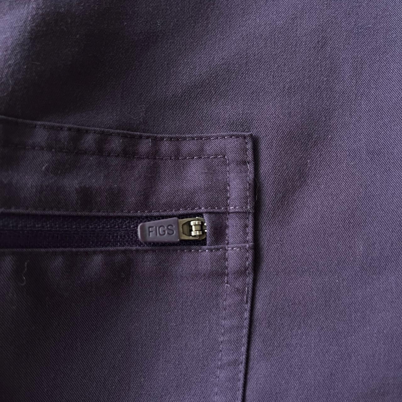 Purple figs scrub joggers with adjustable tie waist... | Depop