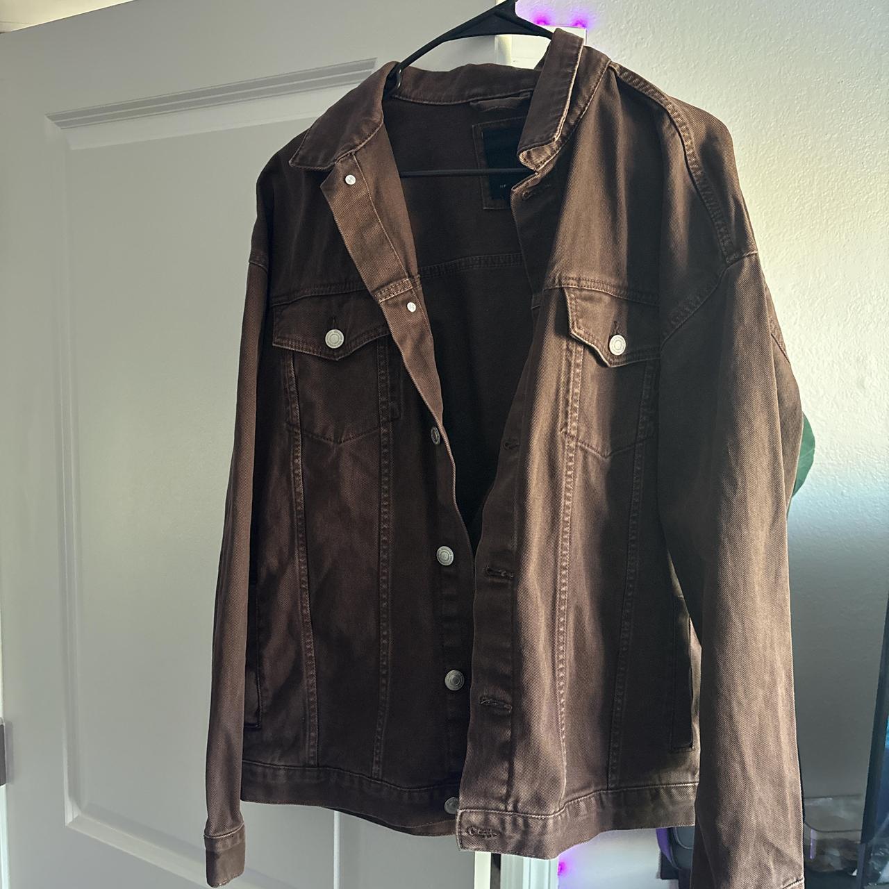 medium brown jean jacket - Depop