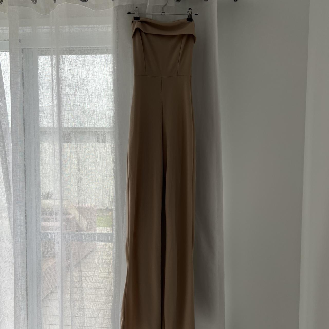 Babyboo Fashion Tan/Cream Jumpsuit Size 6 XS... - Depop