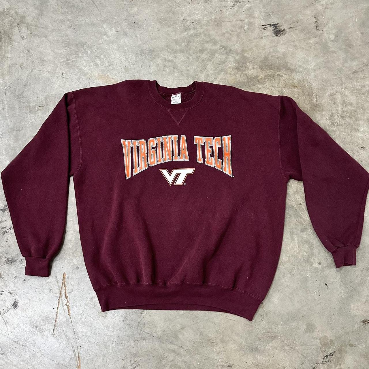 Vintage Virginia Tech Hokies Sweatshirt ~ Size... - Depop
