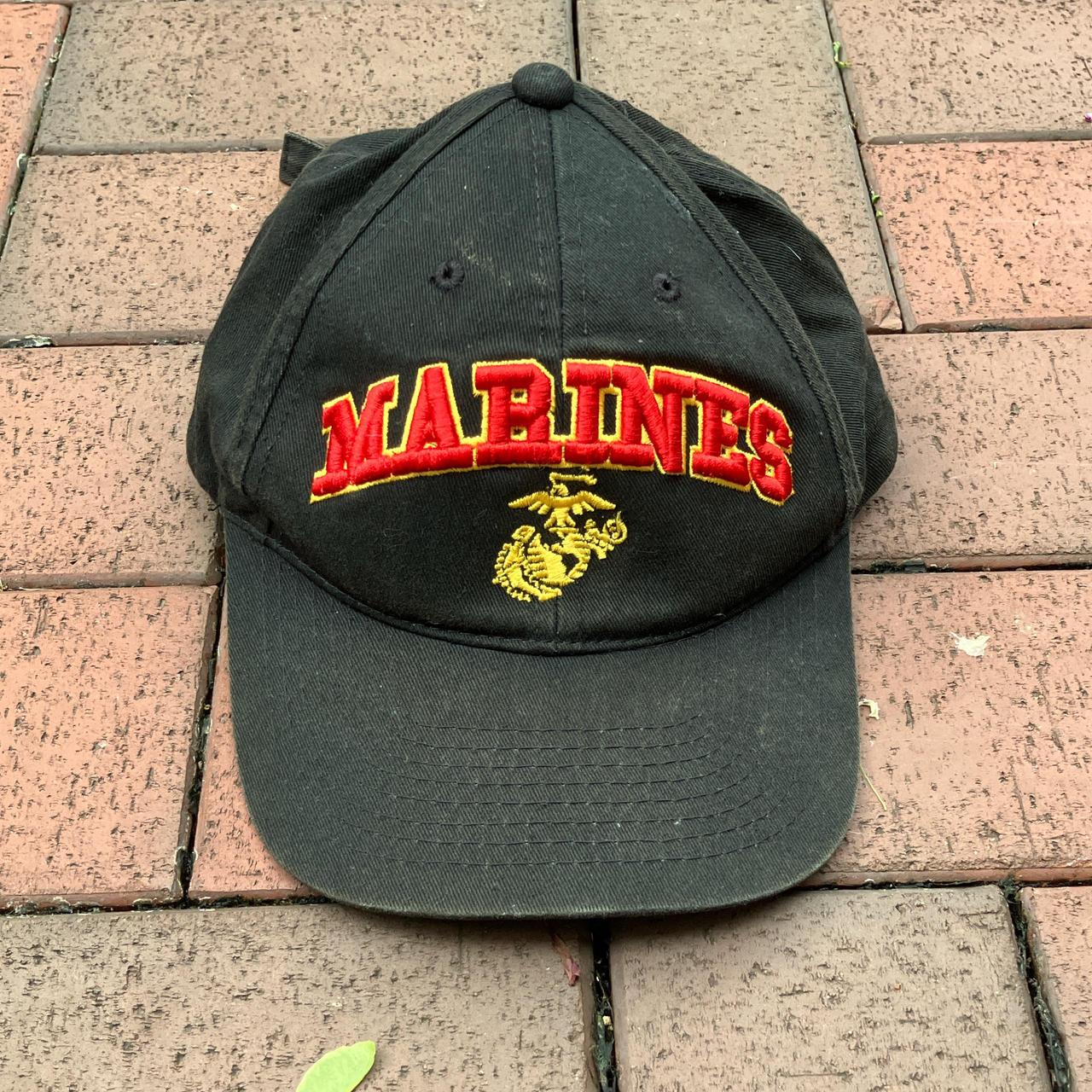 Vintage faded Black and red Marines hat #vintage... - Depop