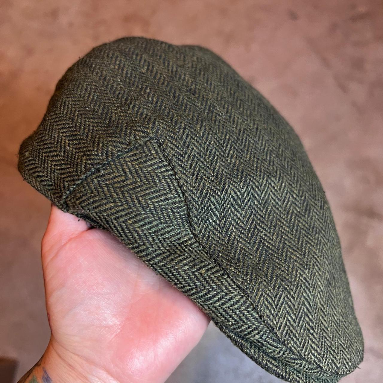 The Quiet Man Herringbone Cap Collection Olive Green... | Depop