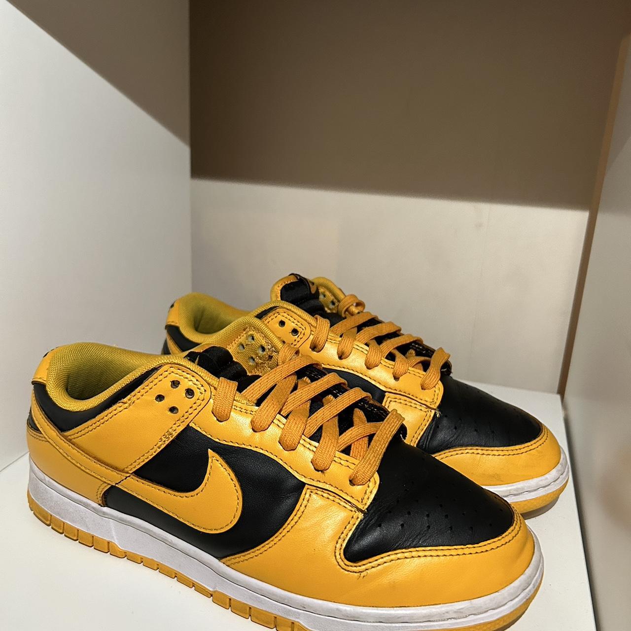 Goldenrod Nike Dunks Used but alright condition NO... - Depop