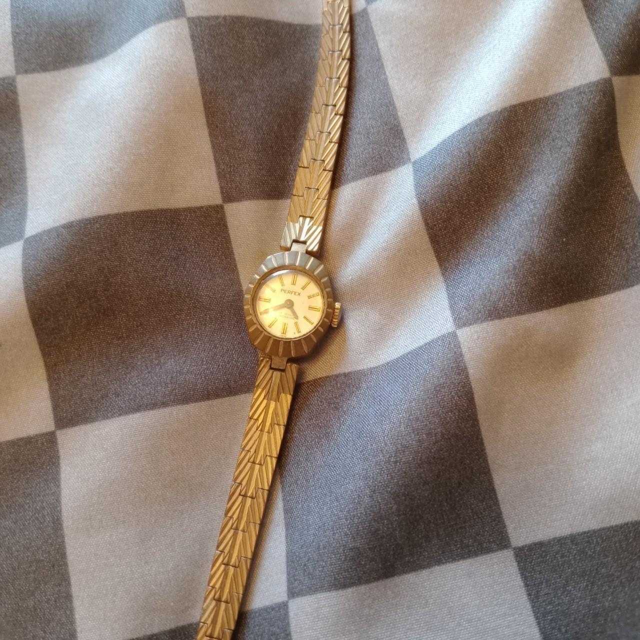 Perfex ladies mechanical 17 jewel incabloc watch in... | Depop