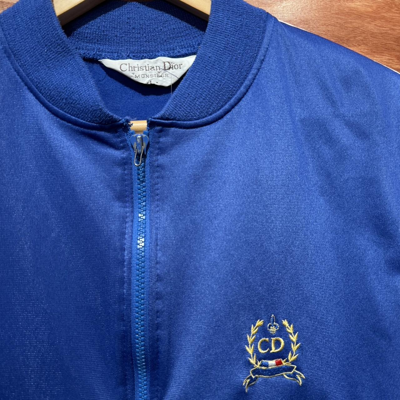 Vintage 90s Christian Dior Track Jacket Zip Up L - Depop