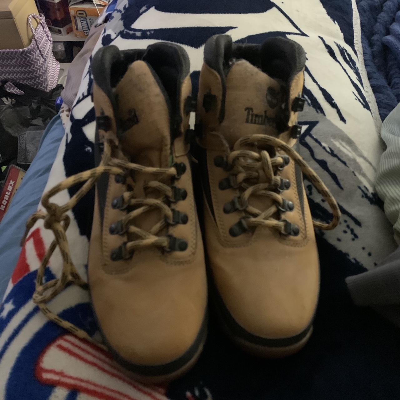 Men’s timberland boots size 8 they are in good... - Depop