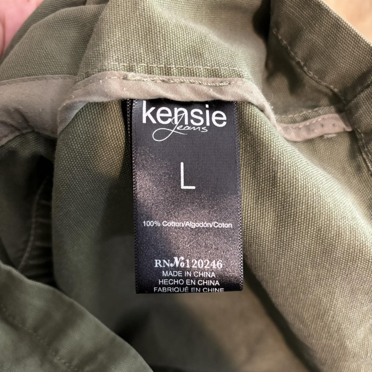 Kensie 100% Cotton Green Utility Military Jacket Sz... - Depop