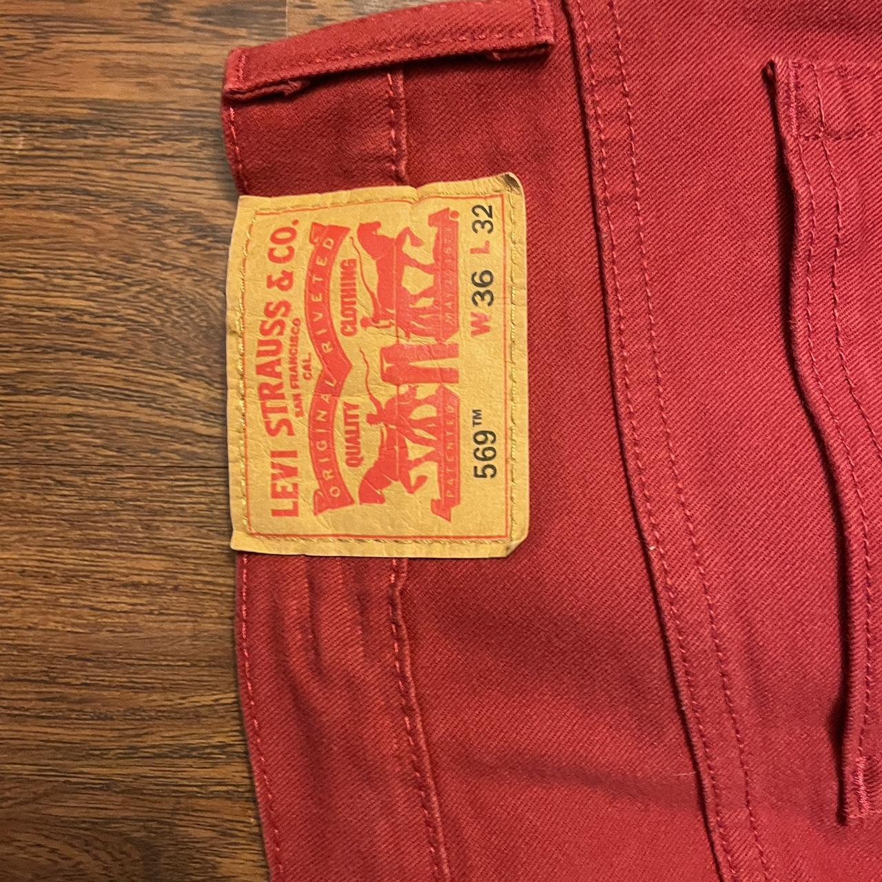 Red Levi 569 Brand New Never Worn Size: 36/32 Price... - Depop