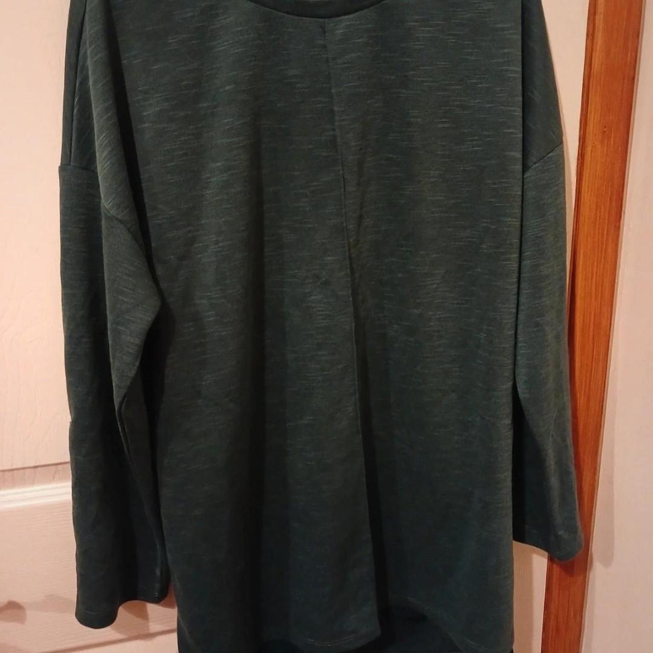 Teal long sleeve top, very warm material, never worn - Depop