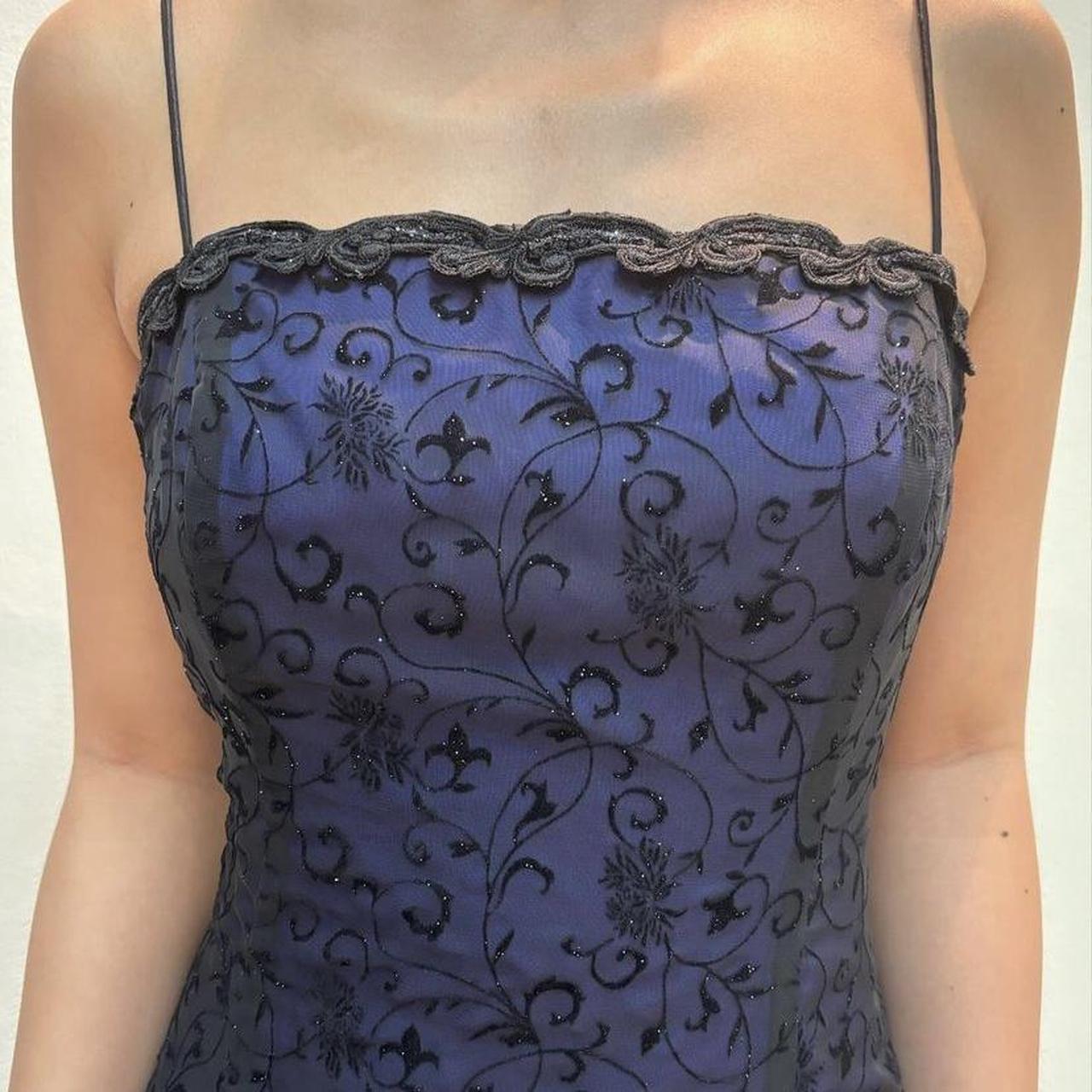 Vintage Purple Mesh Overlay Dress Daisypaisie on... - Depop