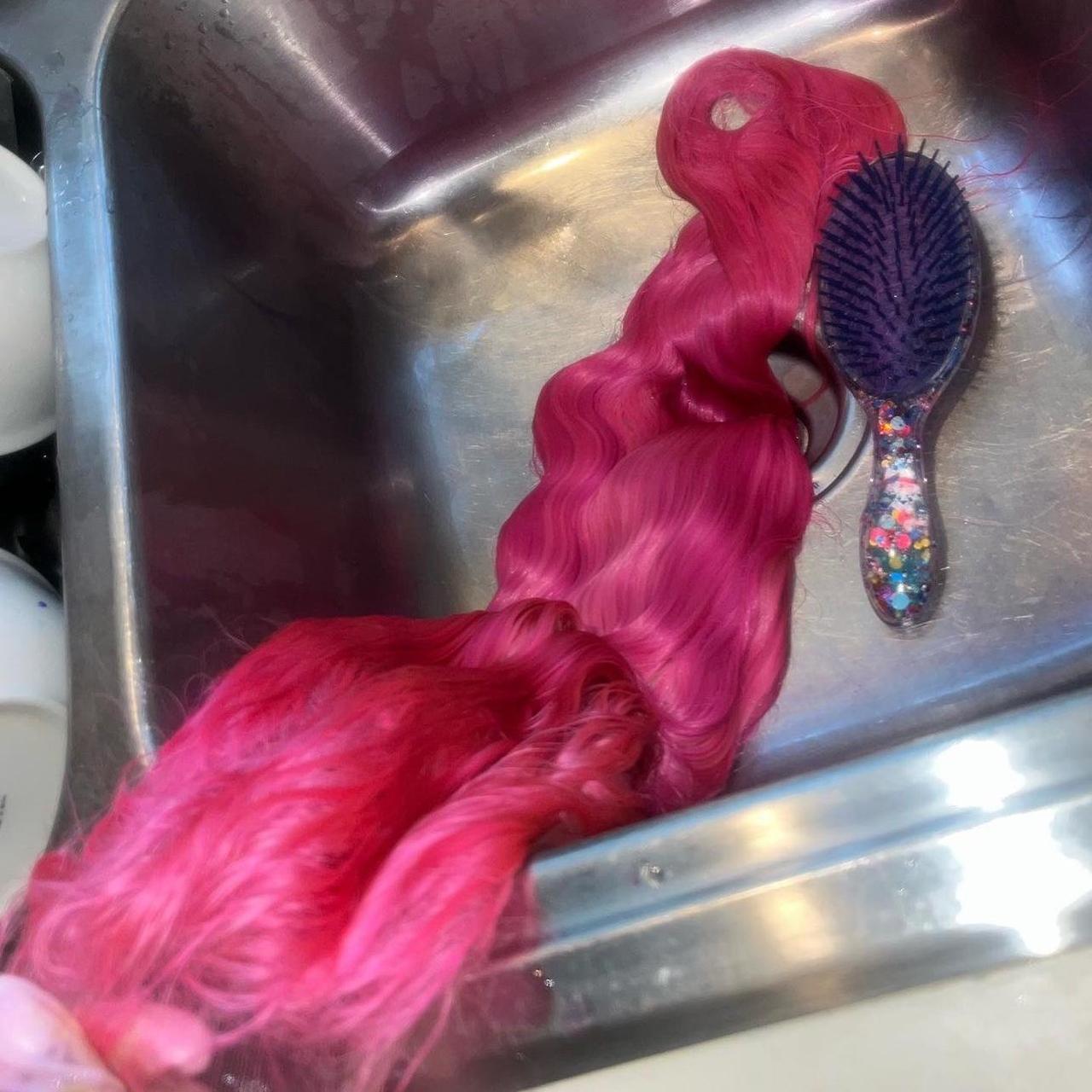 34” 13x6 full HD wig 613 dyed pink THE LACE WILL NOT... - Depop