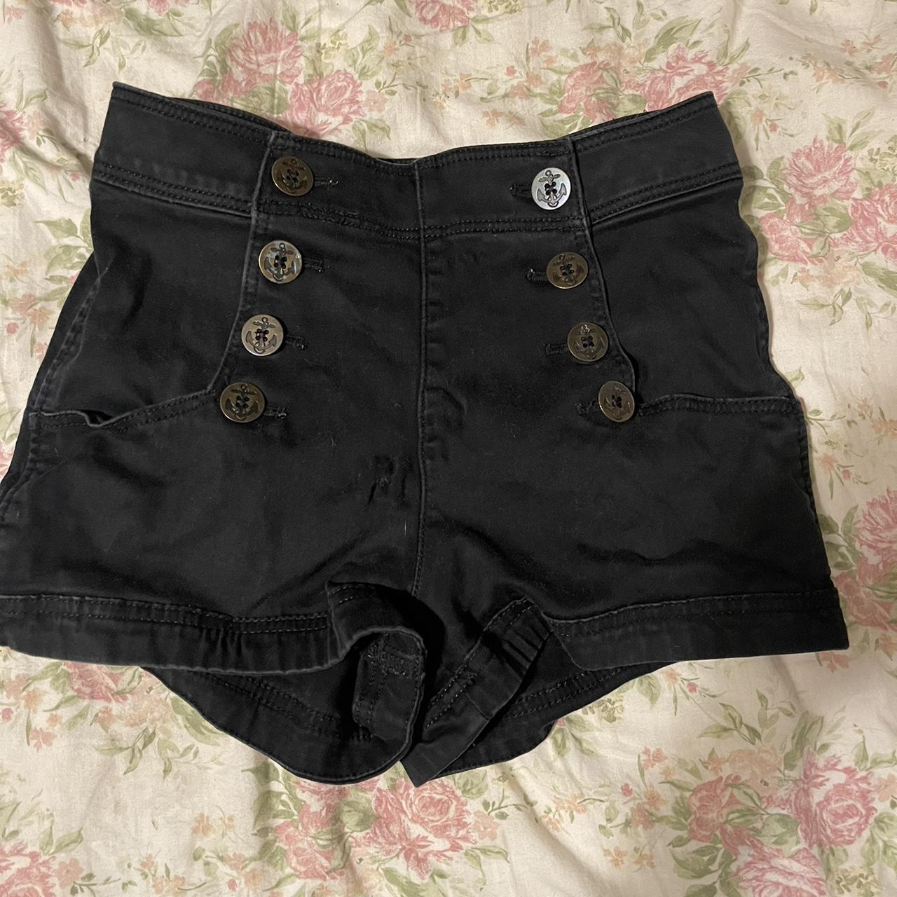 pirate ship button up shorts from express size 0,... - Depop