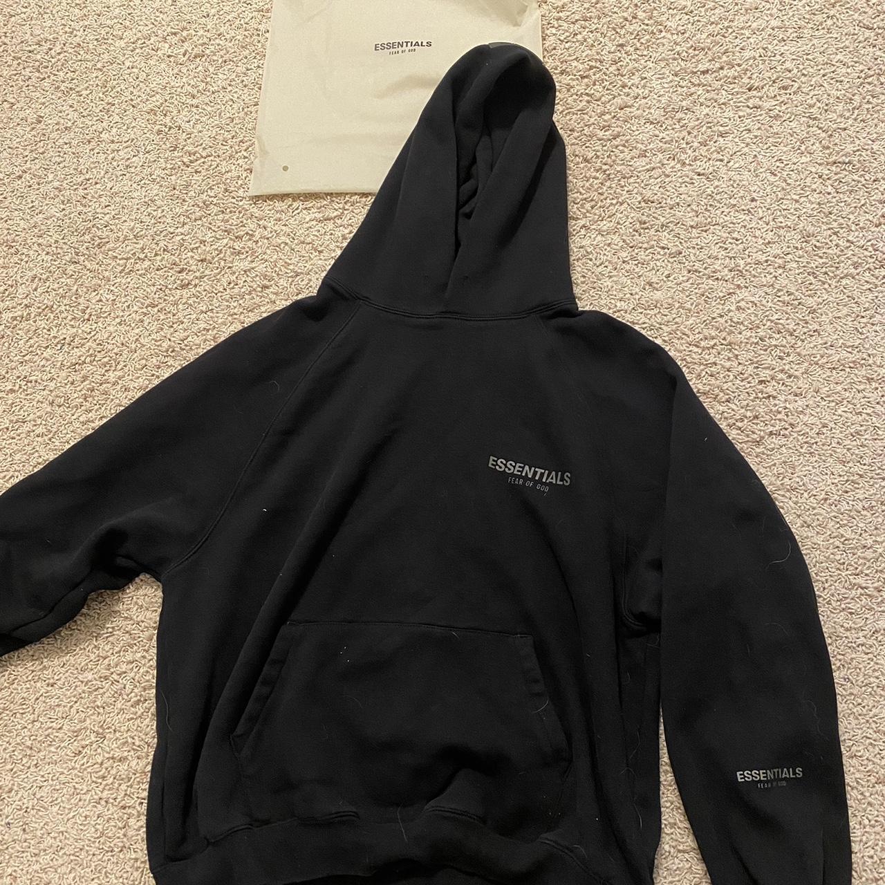 Black Essentials Hoodie - Size Large - Depop
