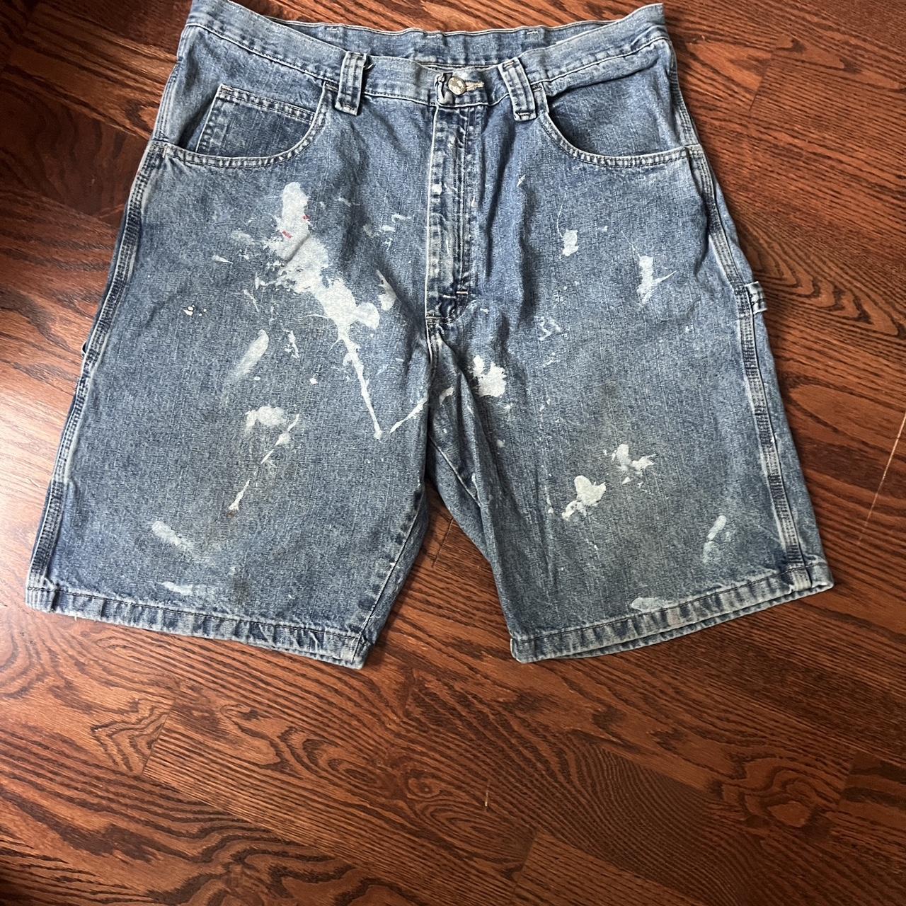 Custom distressed jorts - Depop