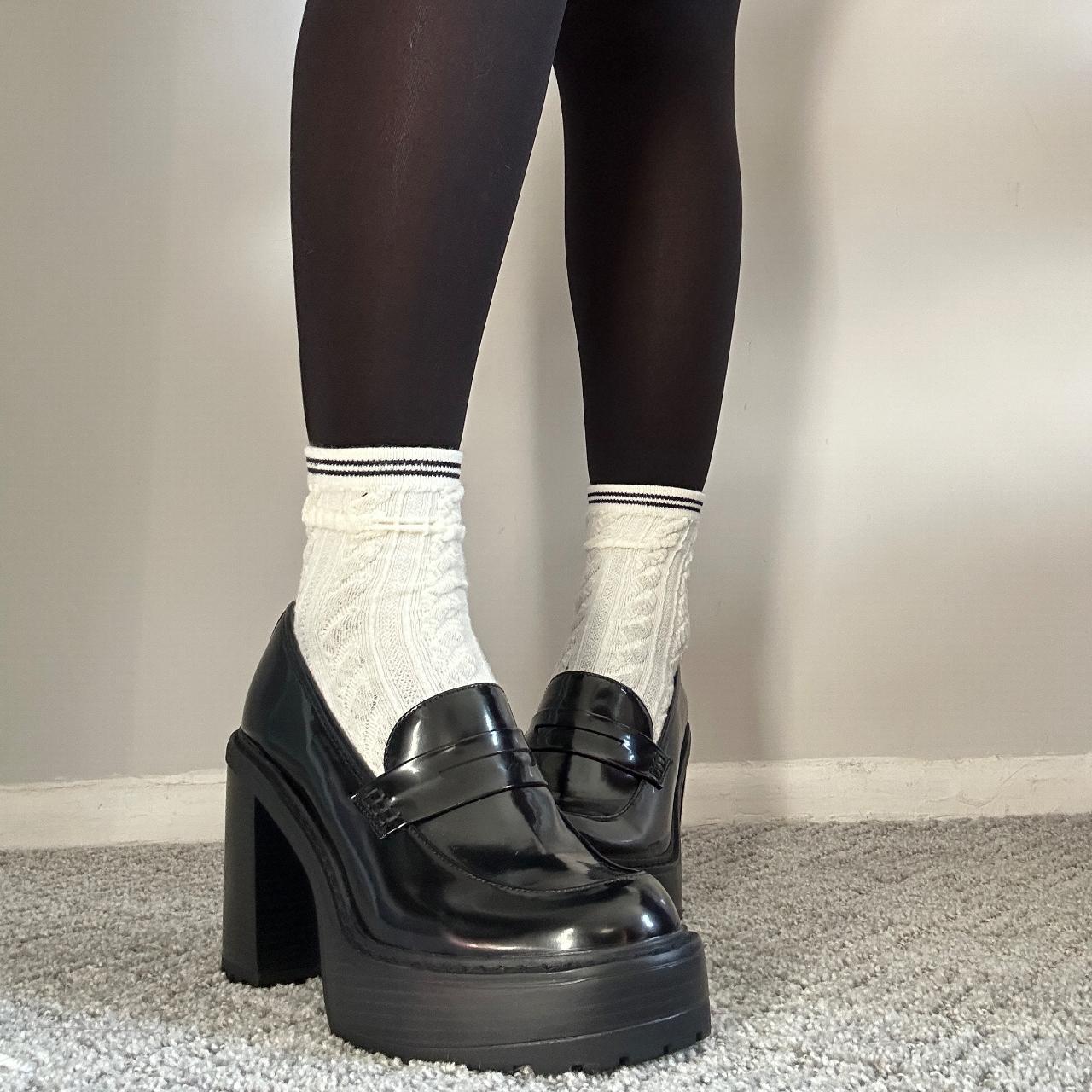 4 Inch Platform Loafers - Depop