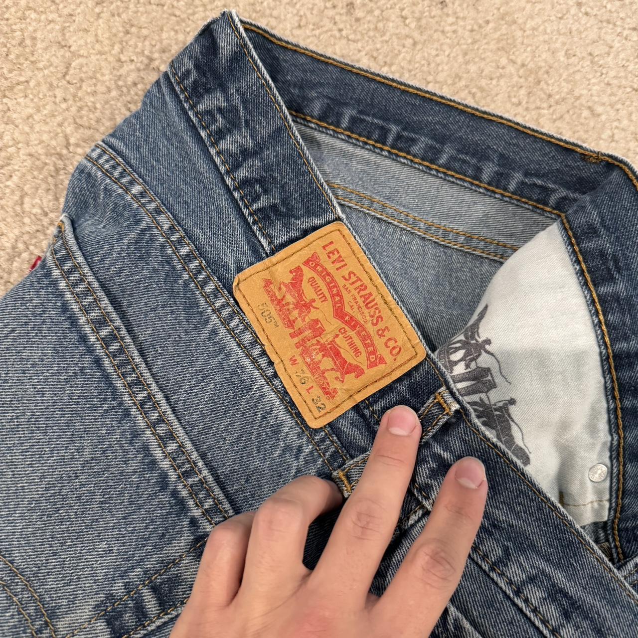 Jnco style perfect fade baggy fit Levi jeans Size:... - Depop