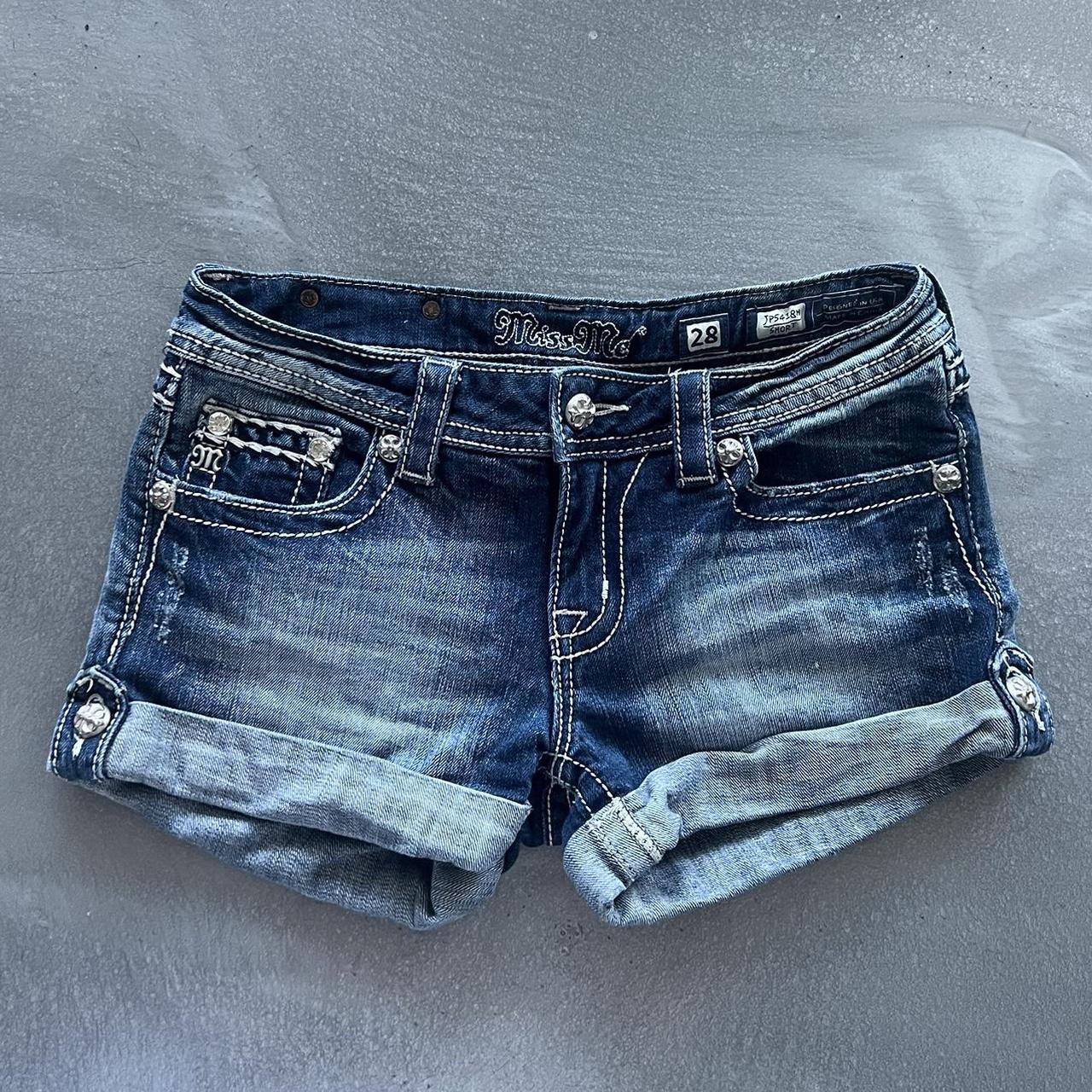 Miss Me Women's Blue Shorts | Depop