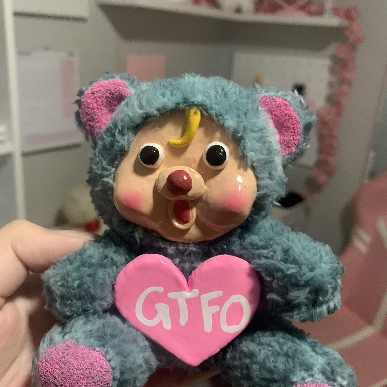Melanie Martinez GTFO Bear clay face plush keychain!... - Depop