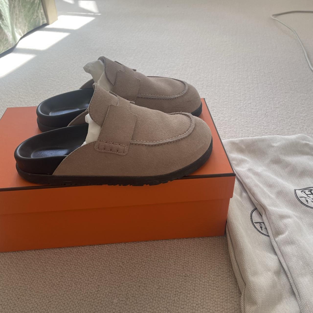 Hermes chypre loafer mule Size 38 Worn Sold out... - Depop