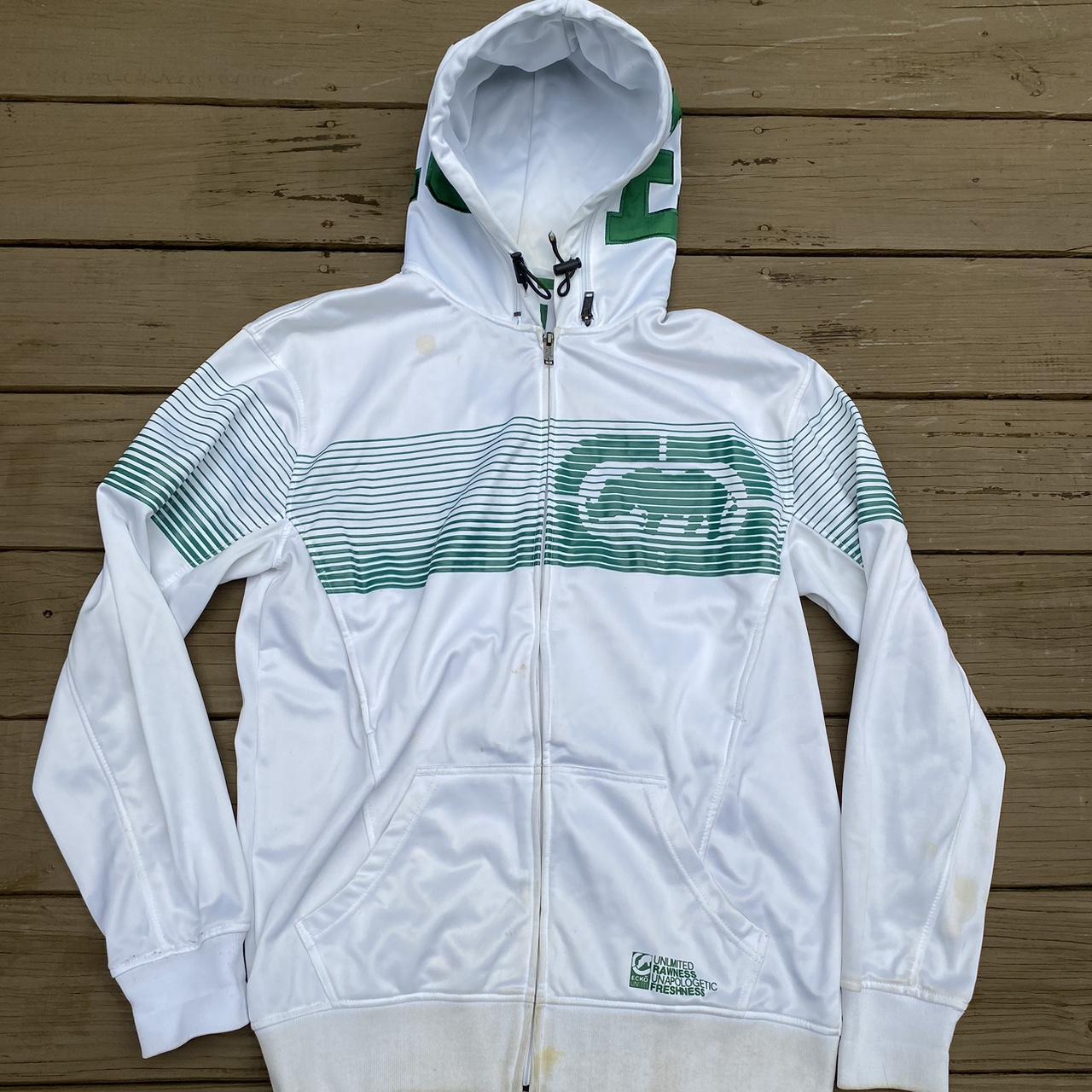 2000s Ecko Untld Zip up hoodie. Hood has a zipper... - Depop