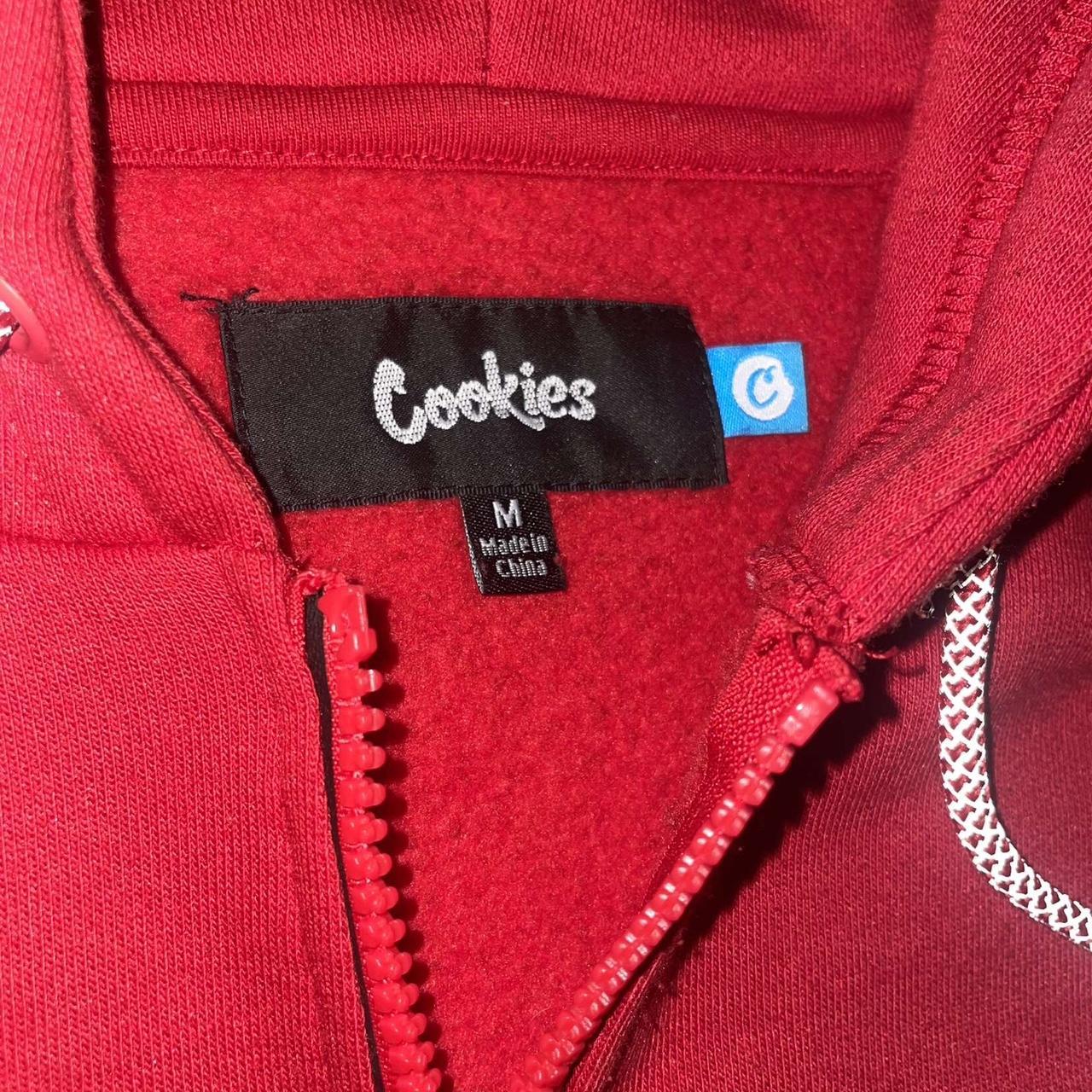 Medium zip-up cookie sweater, worn a few times Good... - Depop
