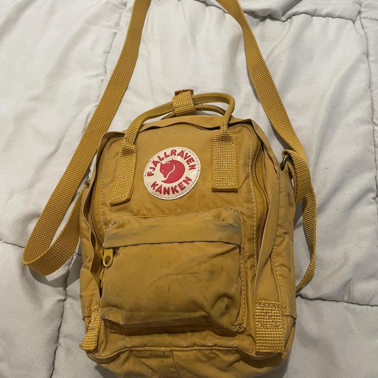 Yellow Kanken Mini Backpack- Used a few times but In... - Depop