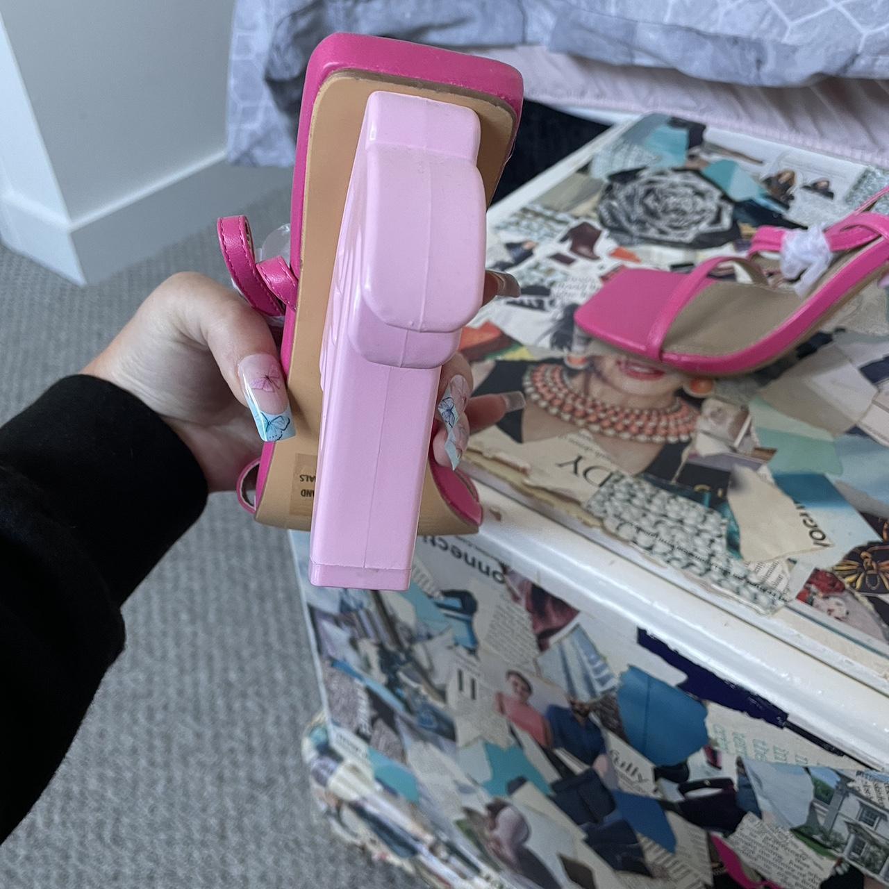 Size 3 new ego plastic palm tree heels super quirky - Depop