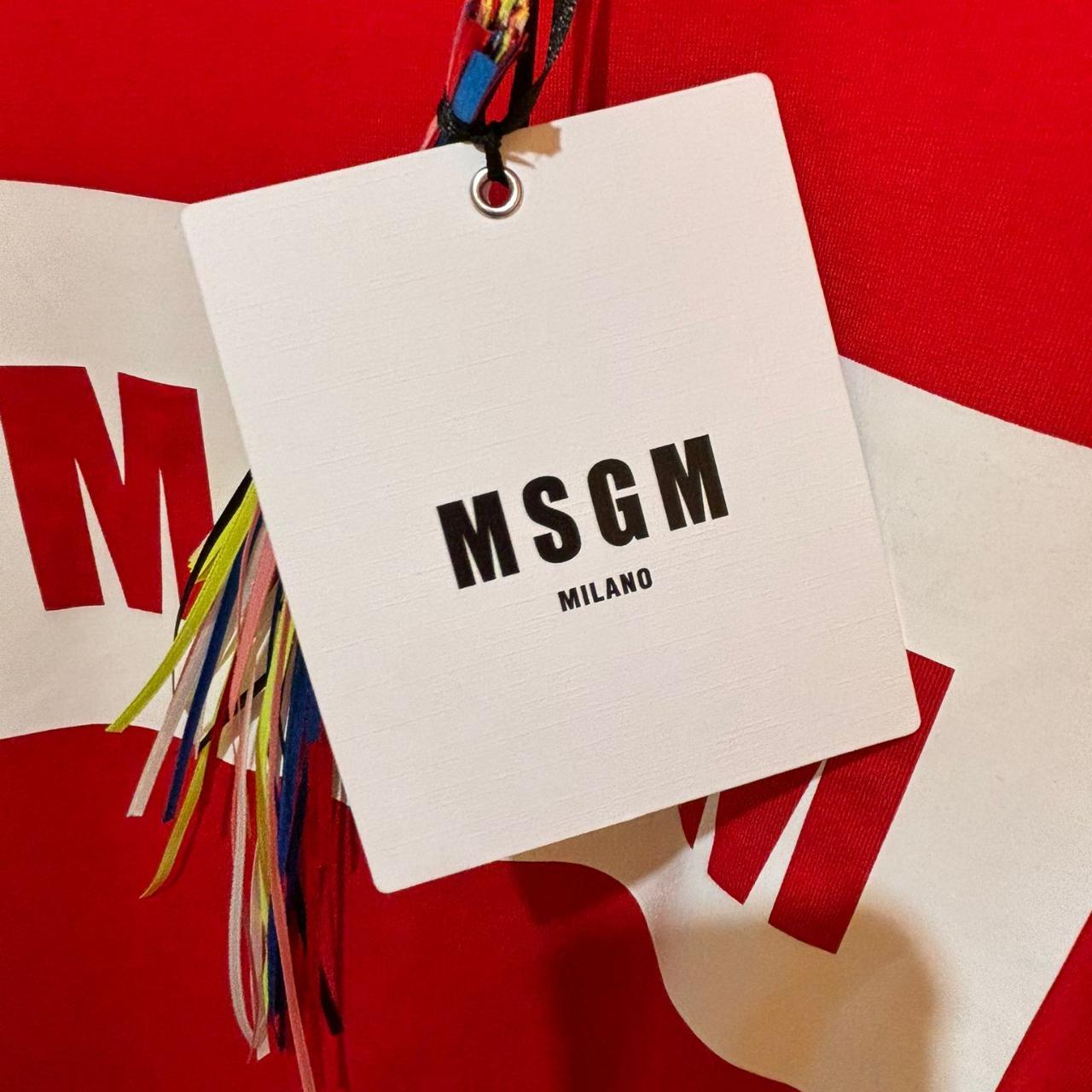 T-Shirt MSGM -Colore rosso -Logo frontale con... - Depop