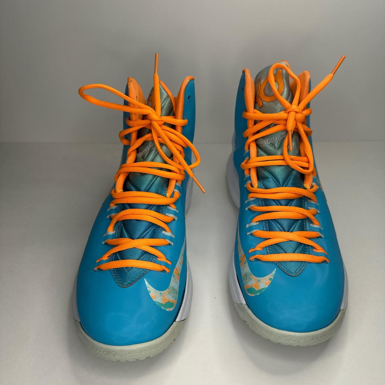 Nike Hyperdunk Pro blue and orange basketball shoes... | Depop