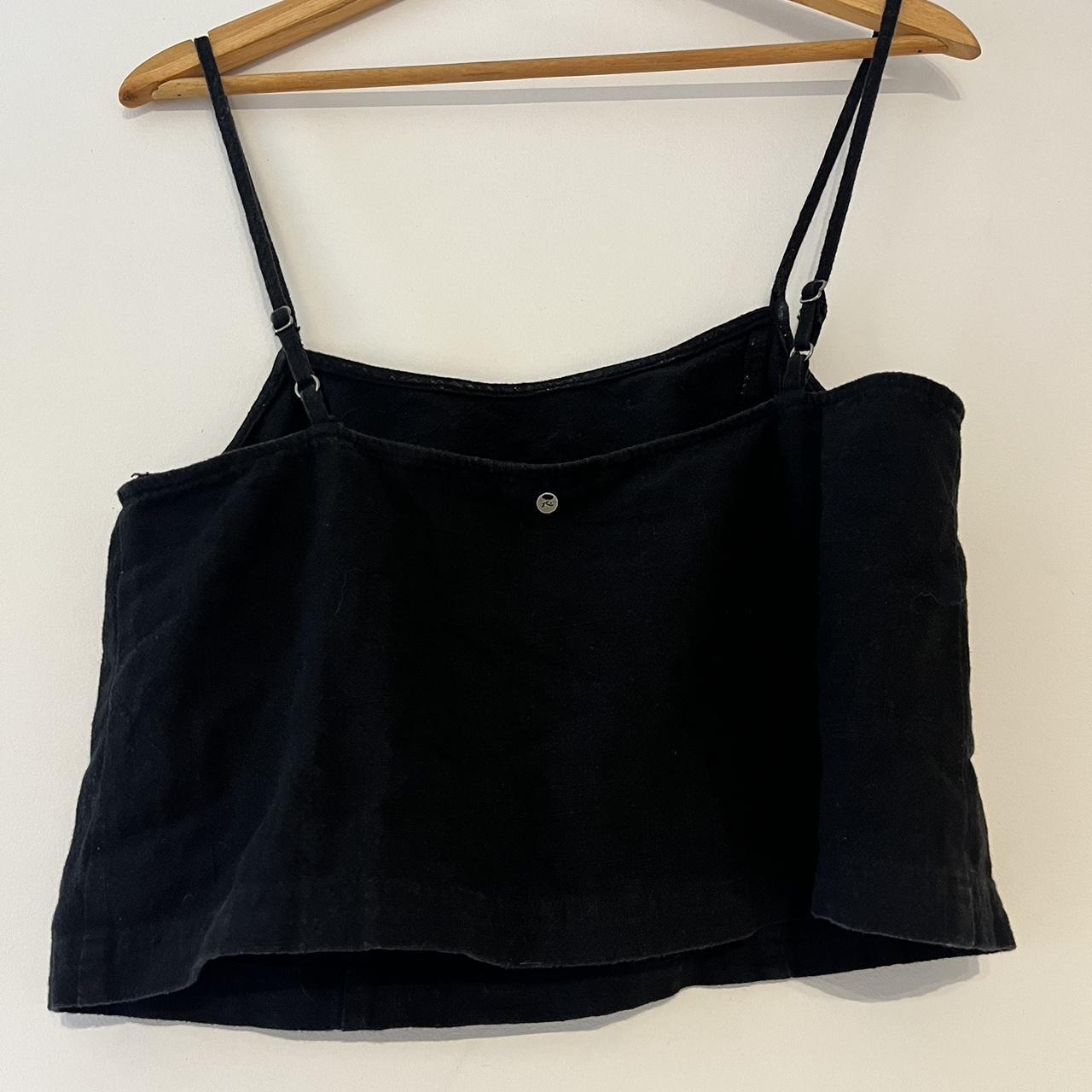 Rusty black crop Loose fitting singlet, thick... - Depop