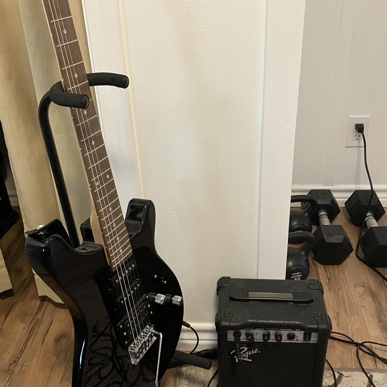 Rogue starter kit guitar + rogue amp does include... - Depop