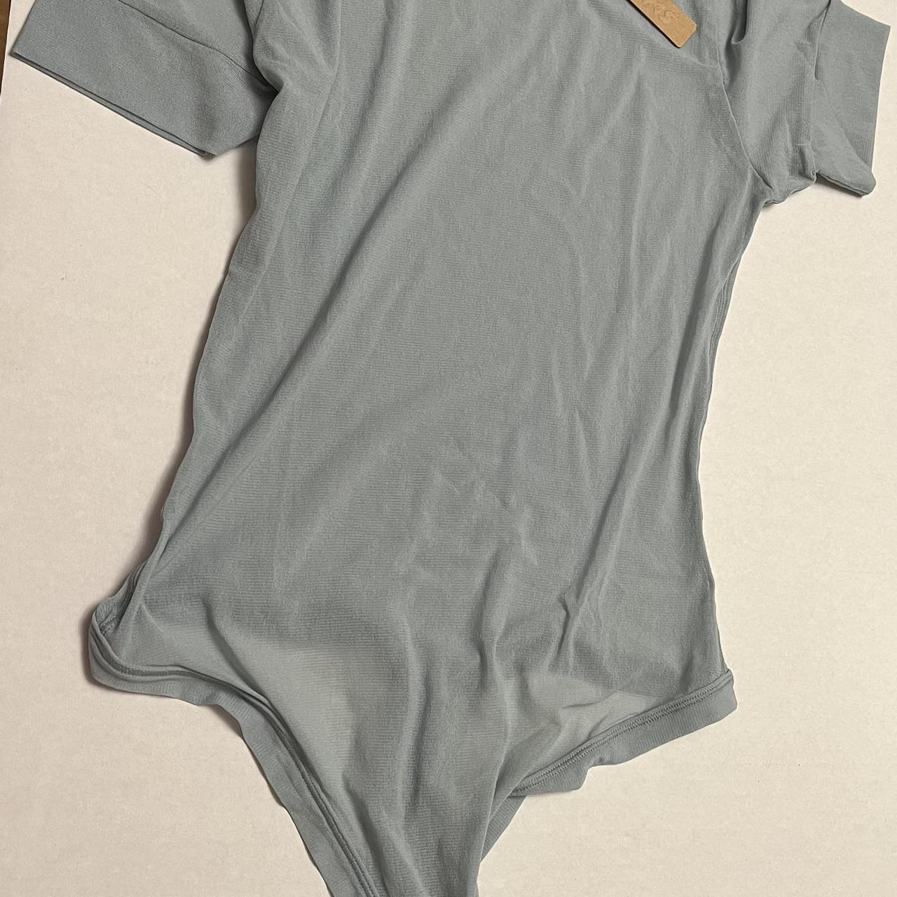 Skims sheer color sky blue sculpting thong size large - Depop