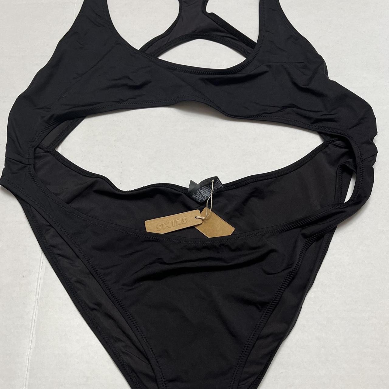 SKIMS Signature Swim Cut Out Monokini ONYX... - Depop