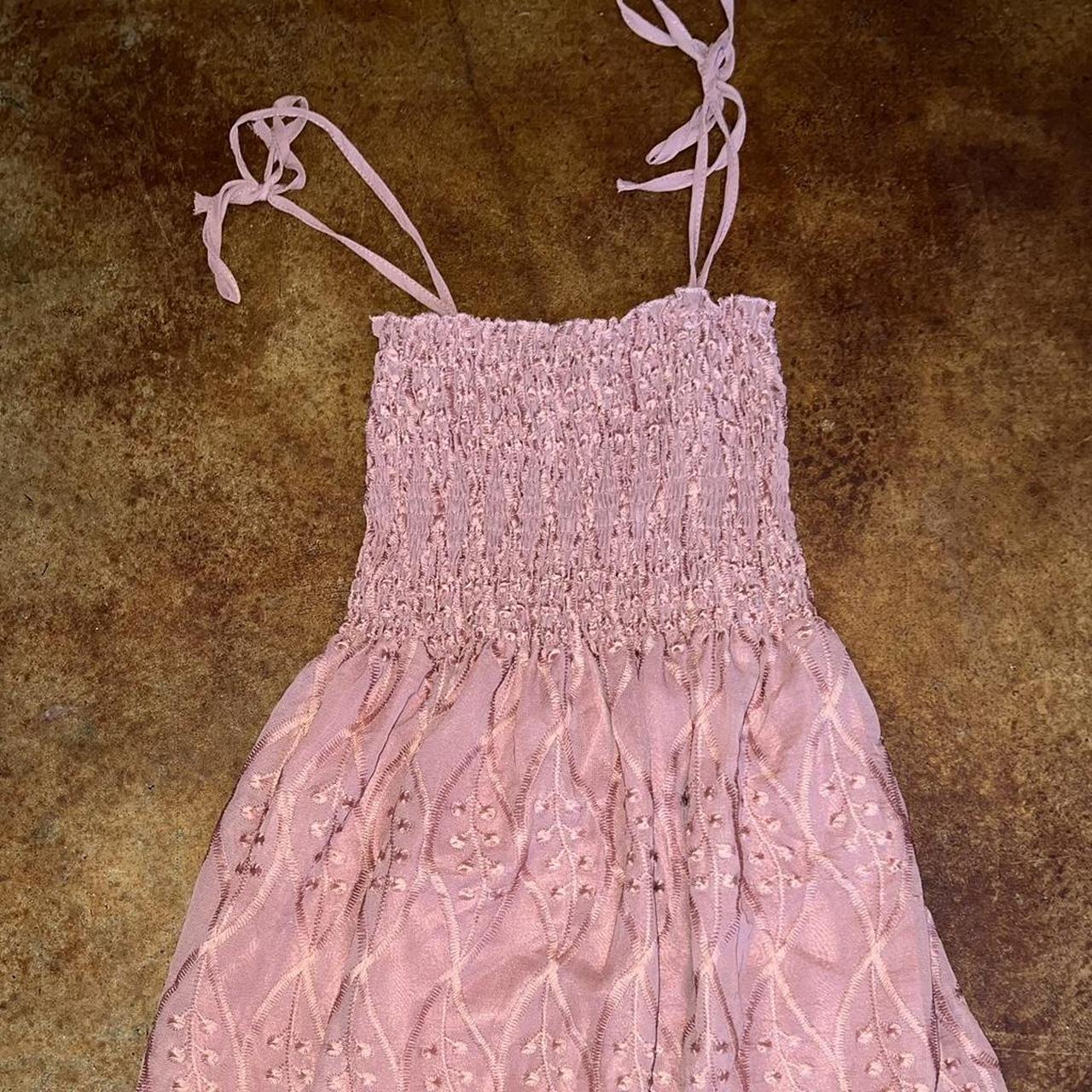 Small embroidered sundress brand name tag removed... - Depop