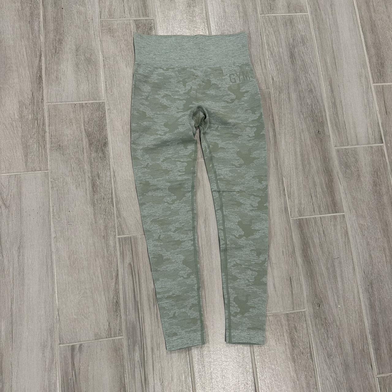 Gymshark Camo Seamless Leggings Green Small Depop