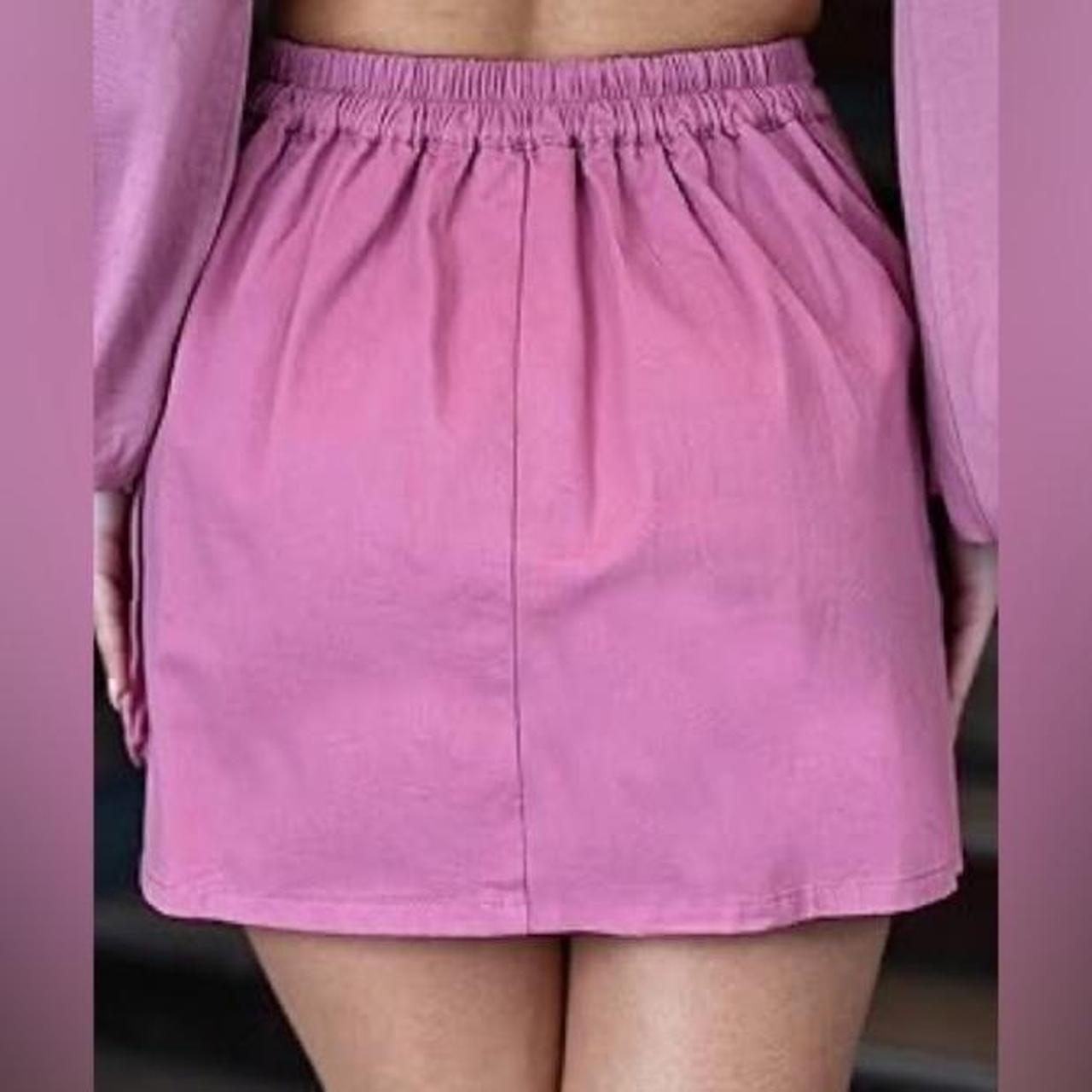 Vivacious Honey x The Drop pink asymmetrical mini... - Depop