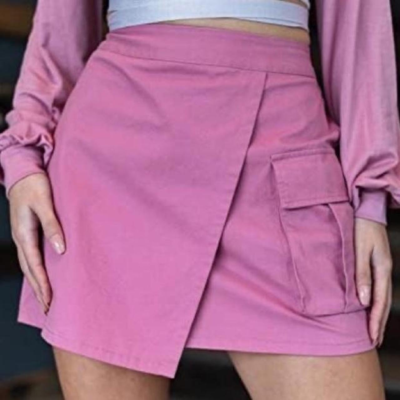 Vivacious Honey x The Drop pink asymmetrical mini... - Depop